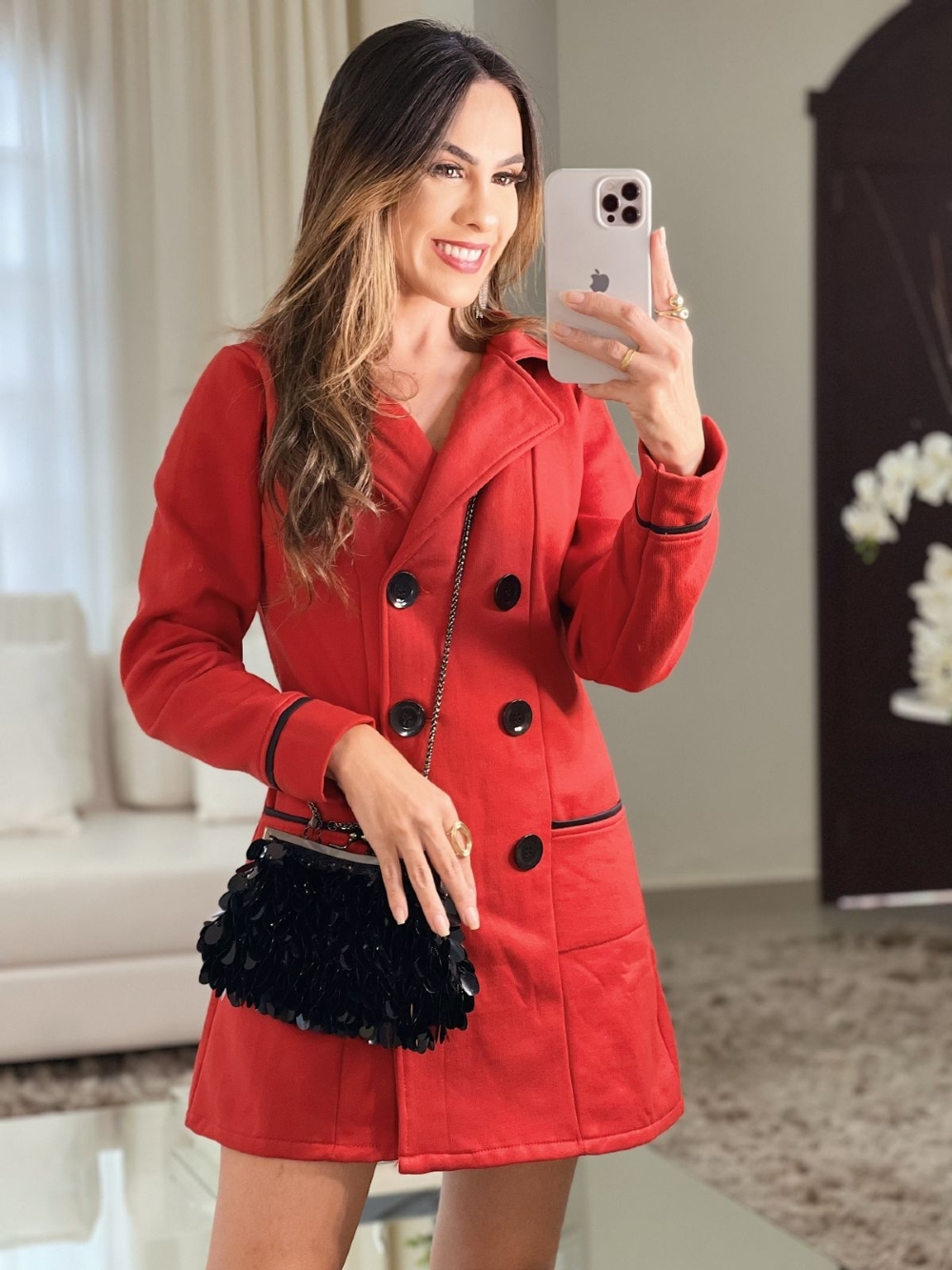 Sobretudo Moletom Suzi Vermelho